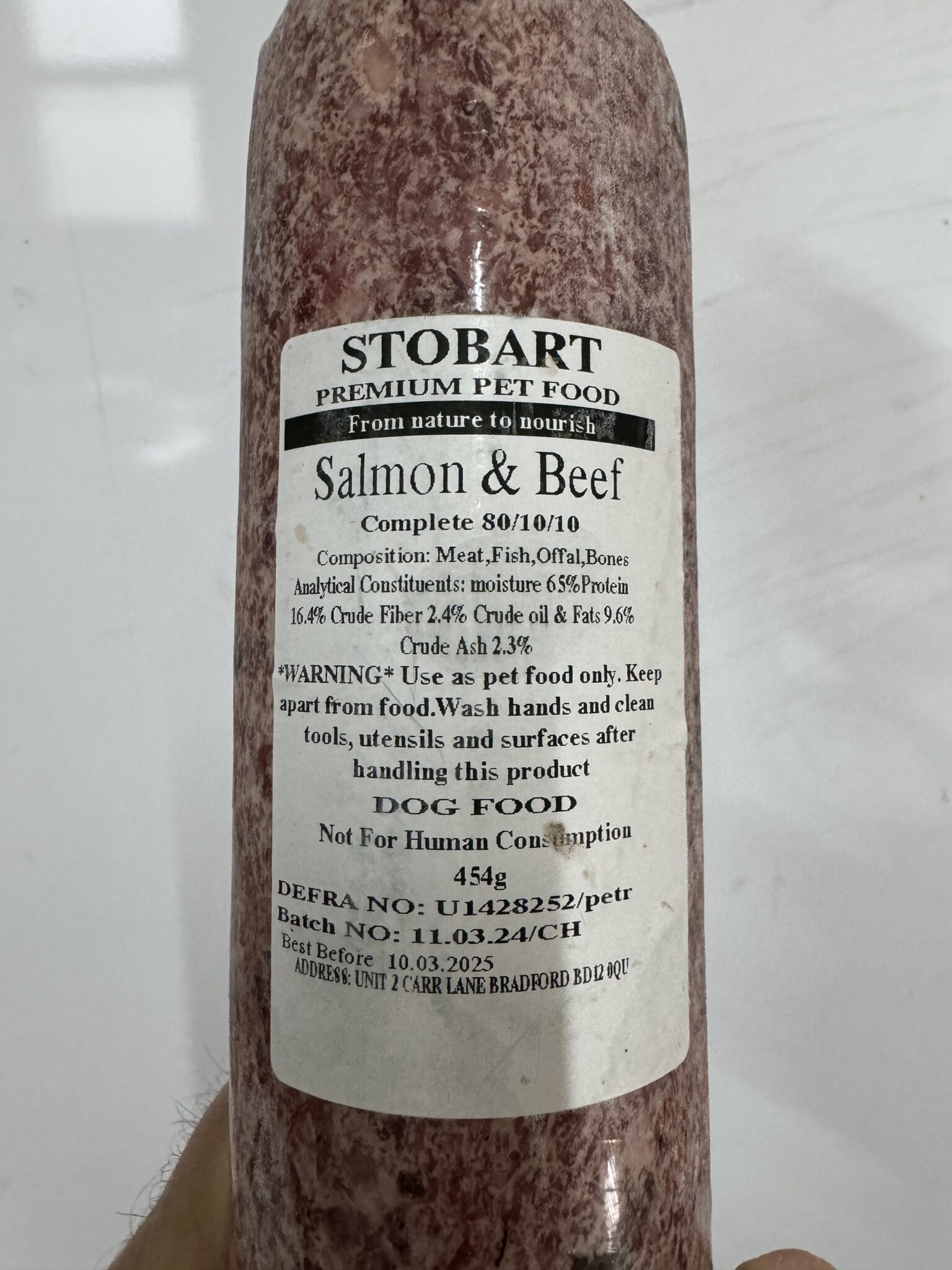 Stobart - Salmon & Beef Complete 454g - Raw Feeders
