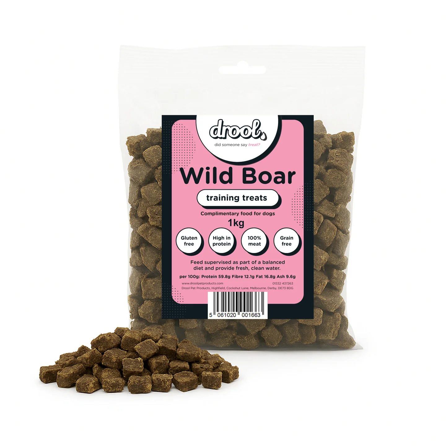 Drool - Pure Wild Boar Training Treats 150g - Raw Feeders